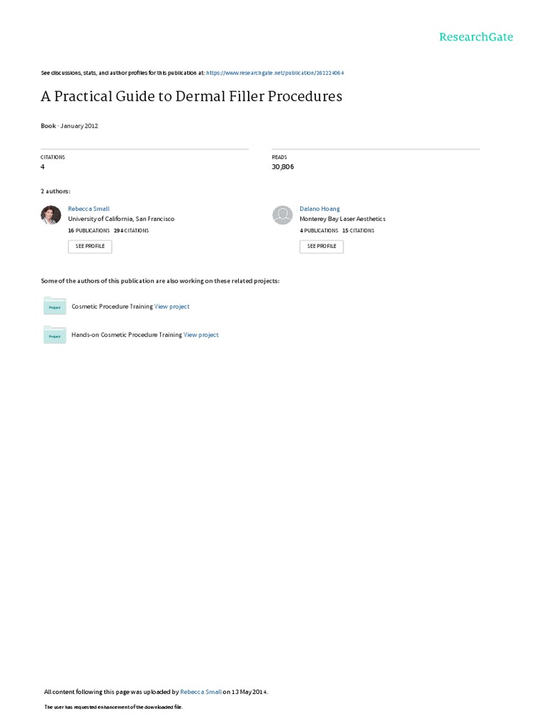 A Practical Guide To Dermal Filler Procedures: January 2012 | PDF