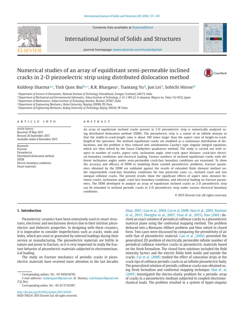 International Journal of Solids and Structures | PDF | Fracture ...