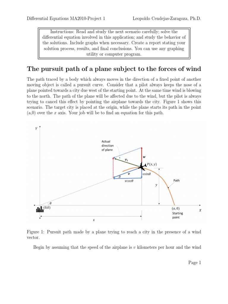 Project (1) Differential Equations | PDF | Velocity | Plane (Geometry)