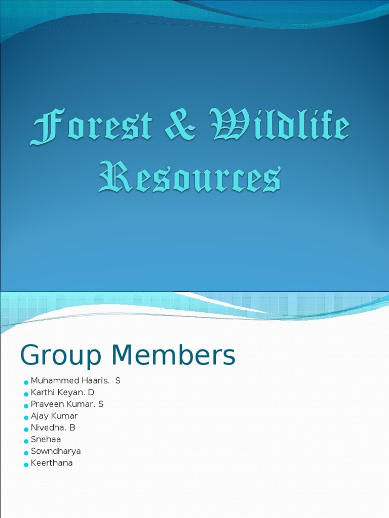 Forest & Wildlife Resources | PDF | Conservation Biology | Conservation ...