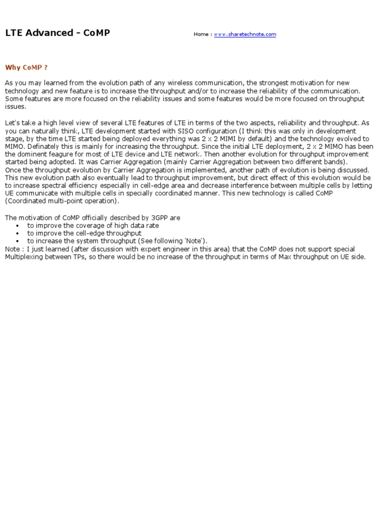 LTE Advanced | PDF | Lte Advanced | Lte (Telecommunication)