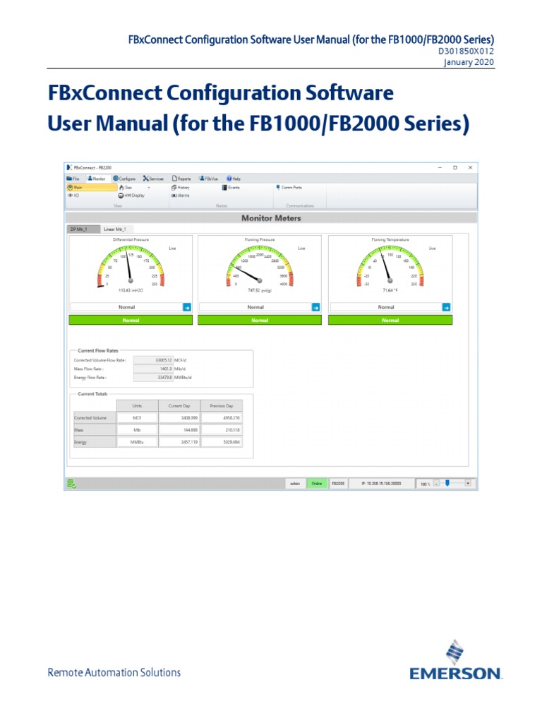 FBxConnect Configuration Software User Manual For The FB1000 and FB2000 Series PDF | PDF | Menu ...