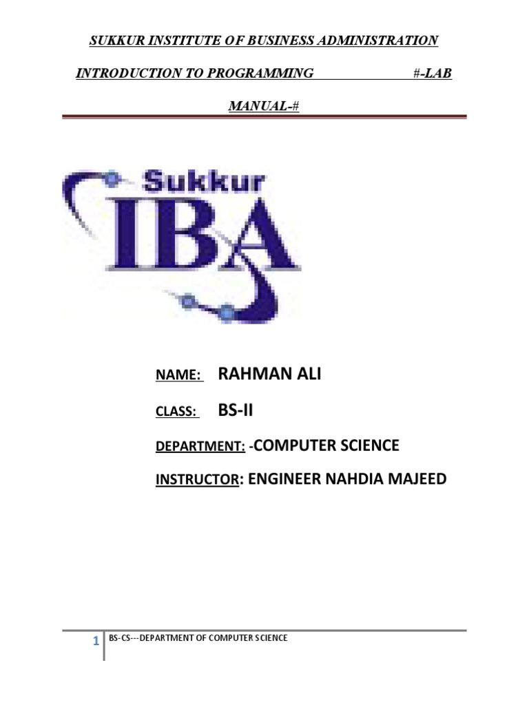 C Manual New | Download Free PDF | Integer (Computer Science) | Subroutine