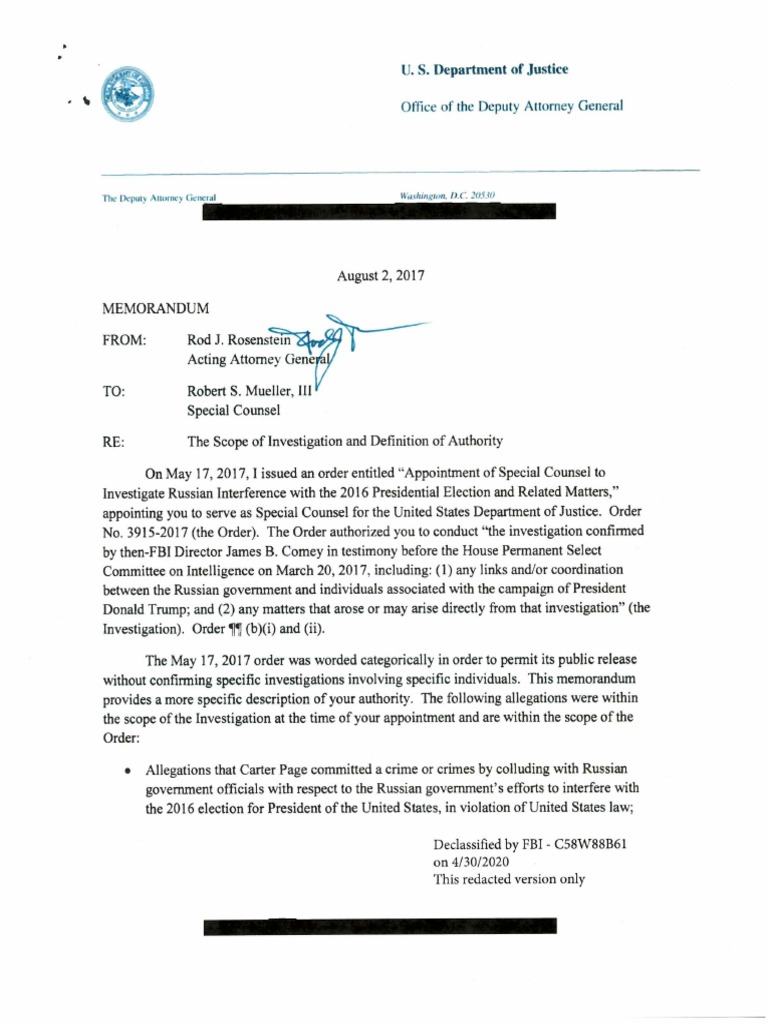 Scope Memo | PDF | National Security | Donald Trump