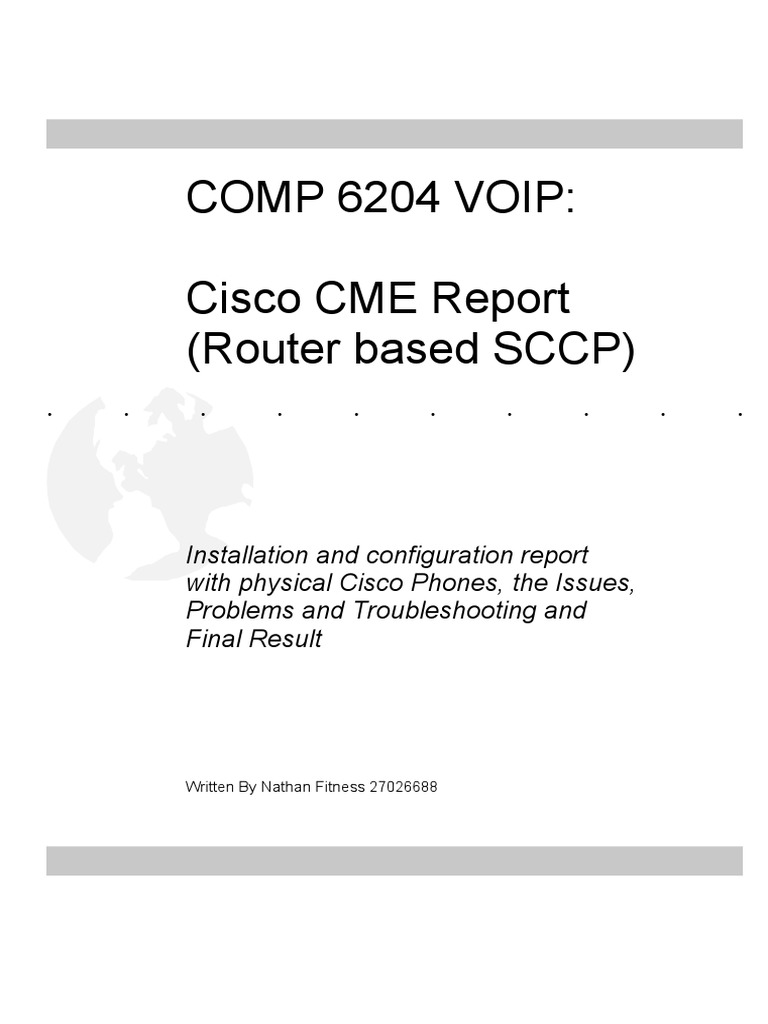 Cisco Router SCCP Report | PDF | Ip Address | Internet Protocols
