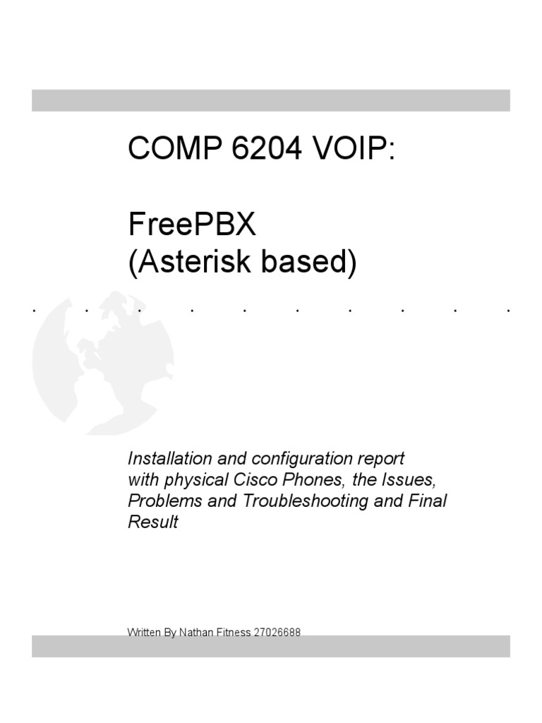 Comp 6204 Voip: Freepbx (Asterisk Based) | PDF | Ip Address | Command Line Interface