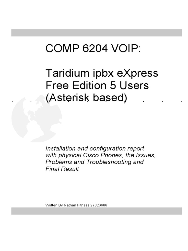 Comp 6204 Voip: Taridium Ipbx Express Free Edition 5 Users (Asterisk Based) | PDF | Ip Address ...
