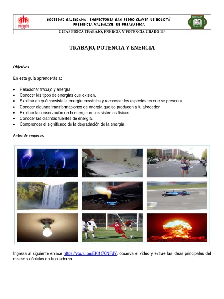 Trabajo, Potencia y Energía en Física | PDF | Energía renovable | La ...