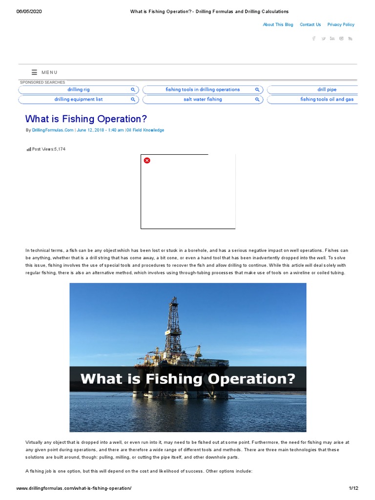 What Is Fishing Operation - Drilling Formulas and Drilling Calculations ...