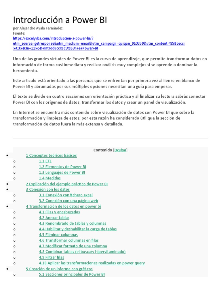 Introducción A Power BI | PDF | Ventana (informática) | Red mundial