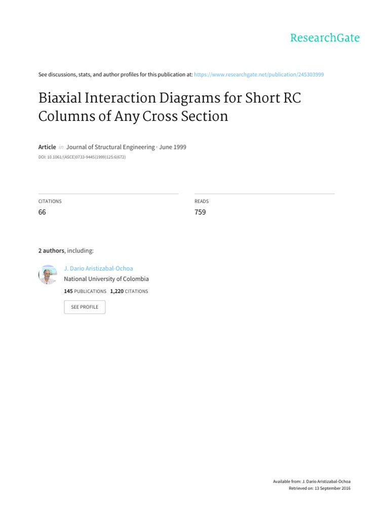 1999-Biaxial Interaction Diagrams For Short RC Columns of Any Cross ...