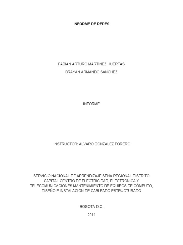 Informe Practica de Redes | Descargar gratis PDF | Red de computadoras | Protocolos de internet