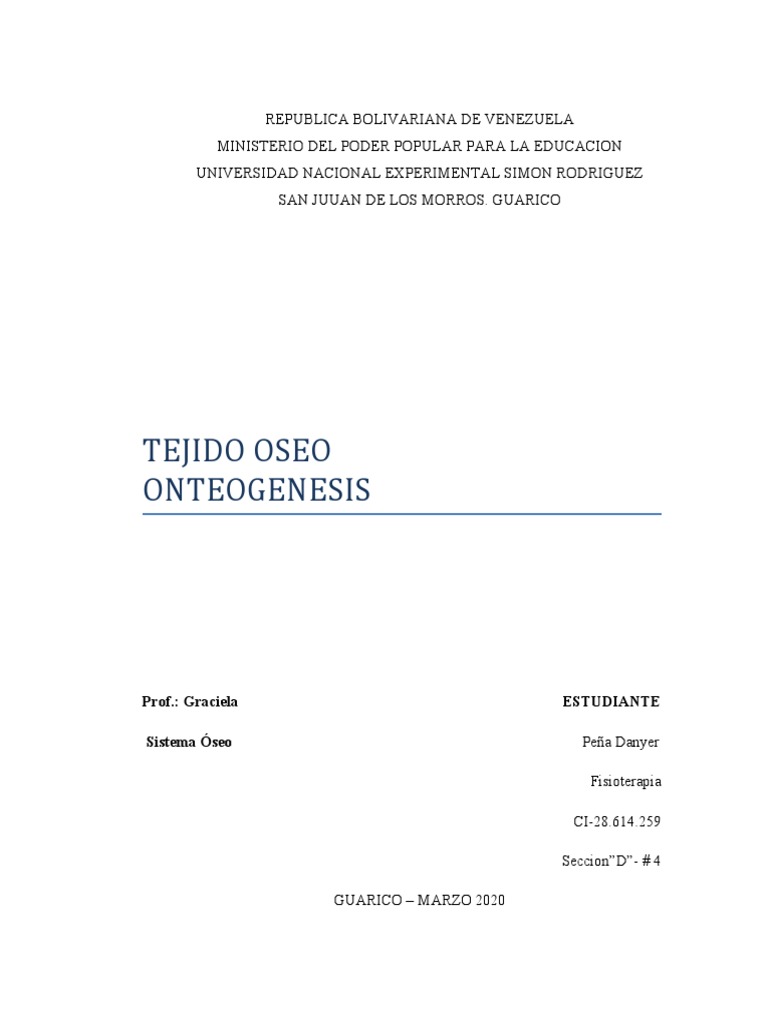 Ontogenesis | PDF | Hueso | Términos anatómicos de ubicación