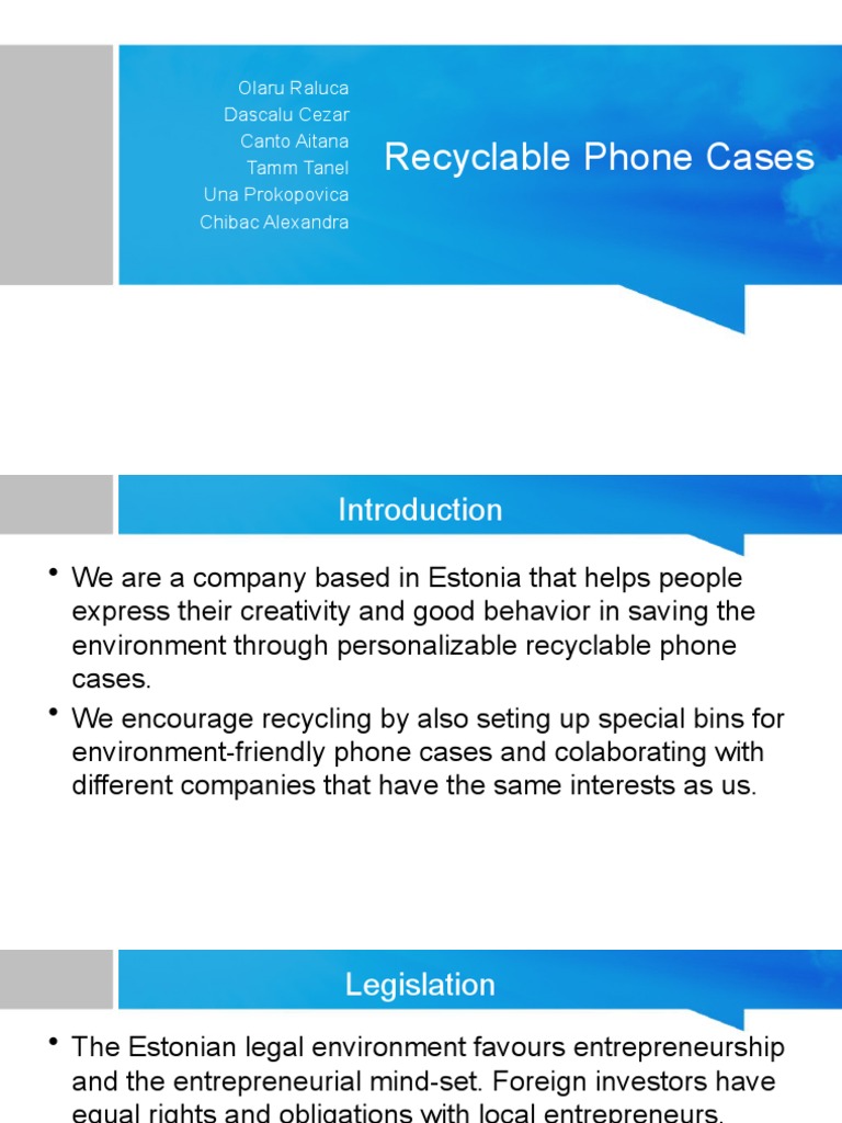 Recyclable Phone Cases: Olaru Raluca Dascalu Cezar Canto Aitana Tamm ...