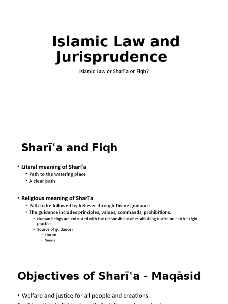 Islamic Law and Jurisprudence | PDF | Sharia | Fatwa