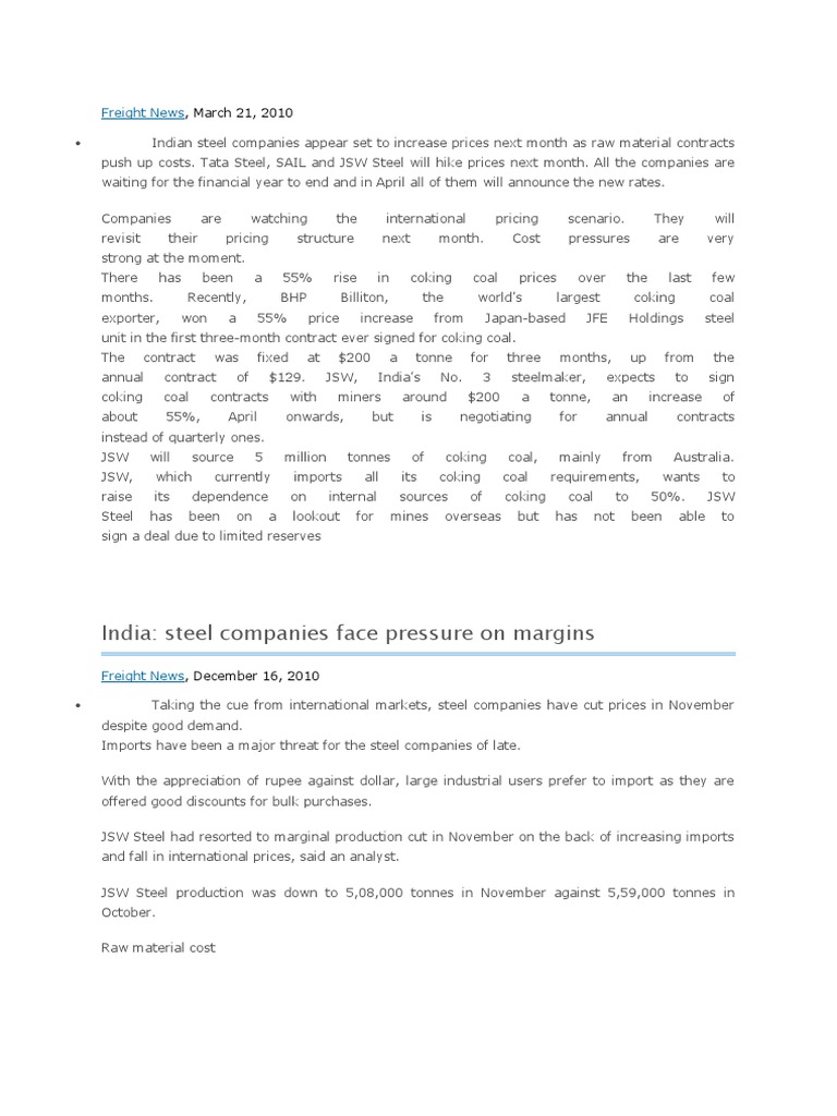 TMT Bars | PDF | Iron Ore | Mining