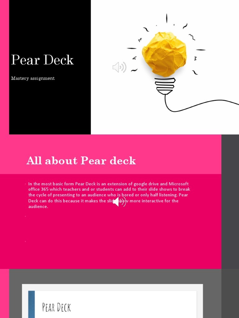 Pear Deck: Mastery Assignment | PDF | Career & Growth