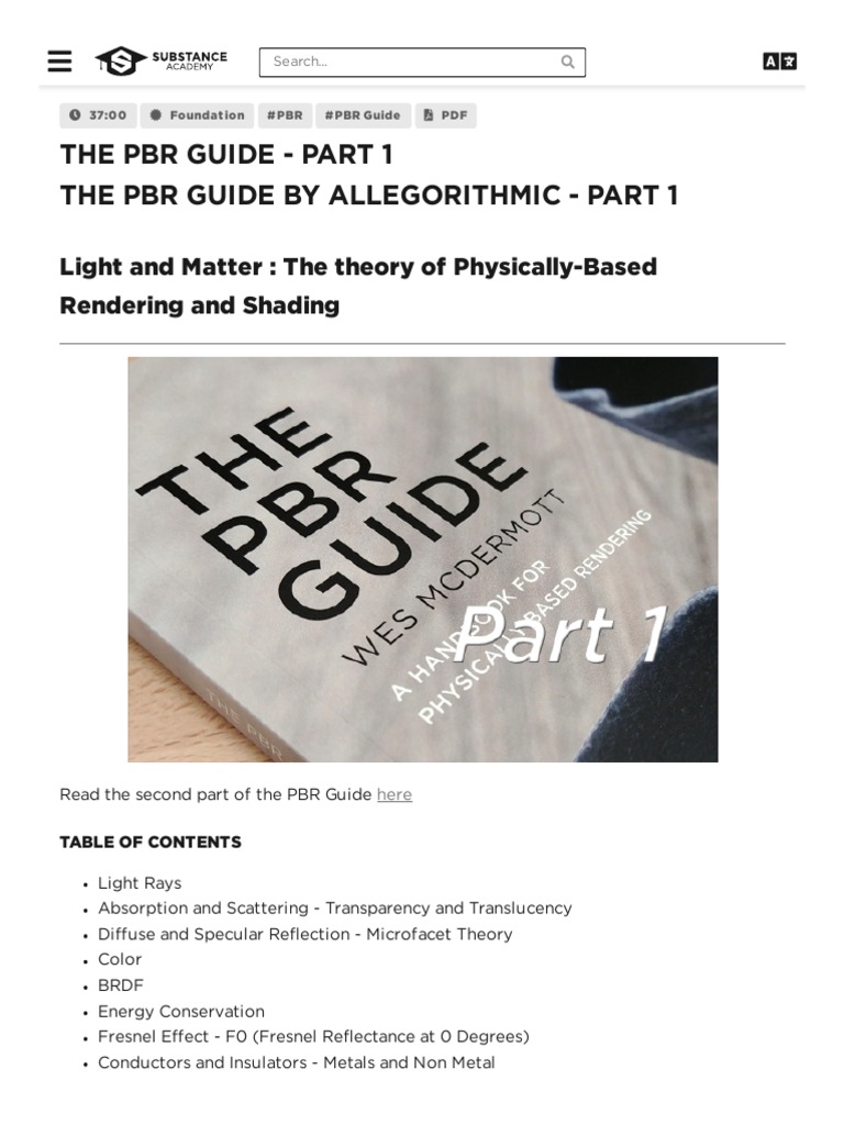 The PBR Guide - Part 1 | PDF | Reflection (Physics) | Refractive Index