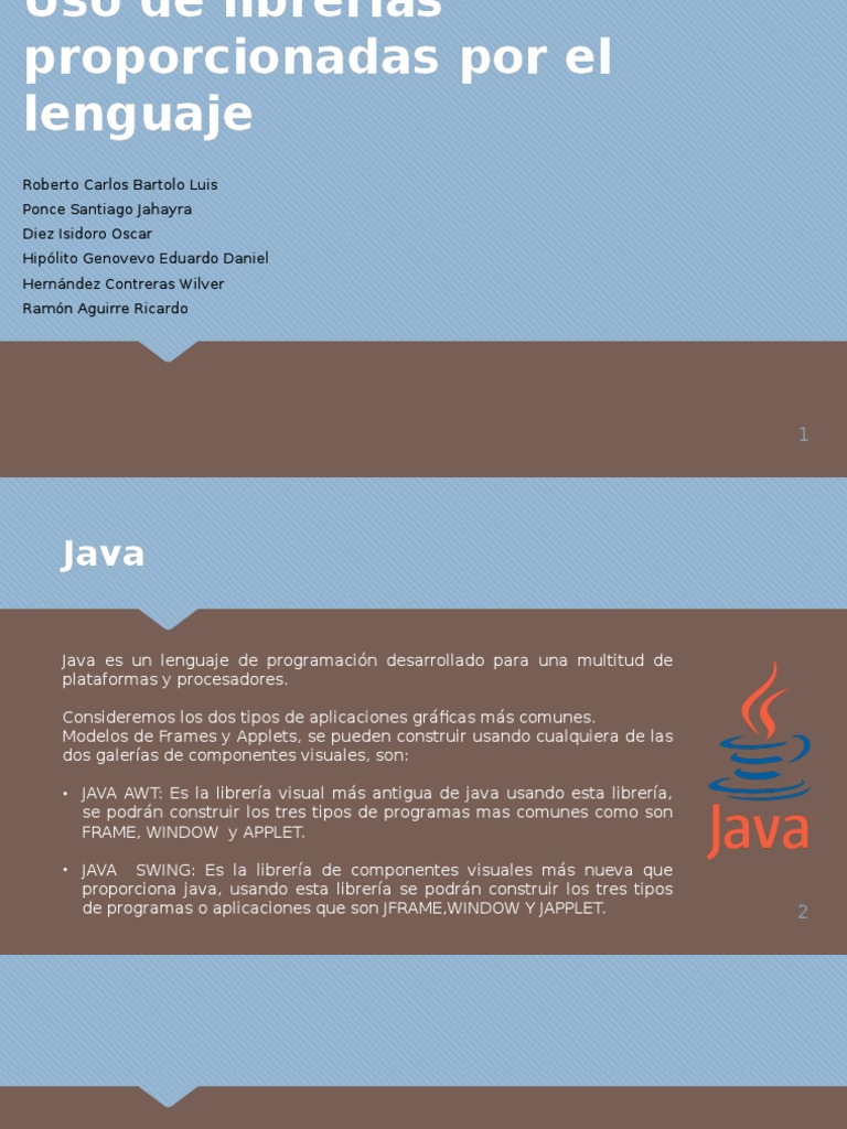 Librerías Java: Guía de Uso | PDF | Java (lenguaje de programación) | Gestión de tecnología de ...