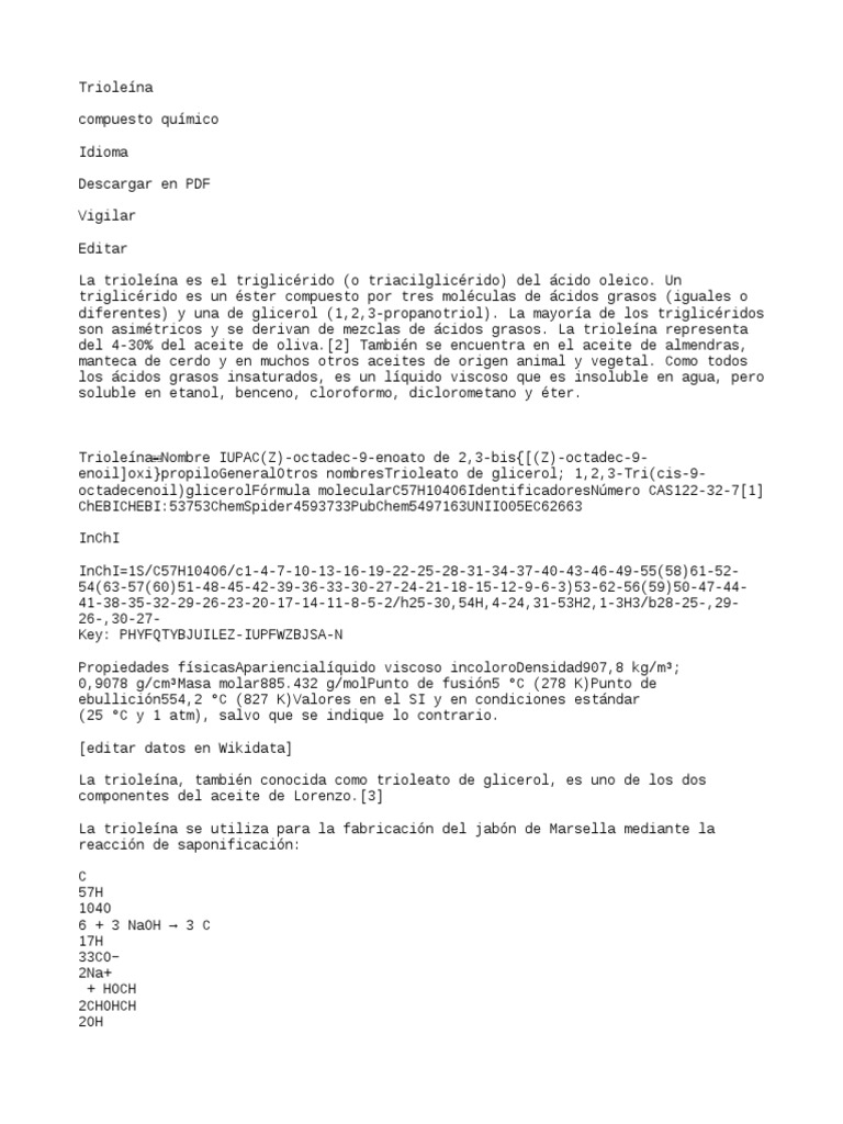 La Trioleína Wiki | PDF