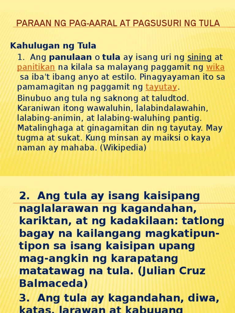 Pagsusuri NG Tula | PDF