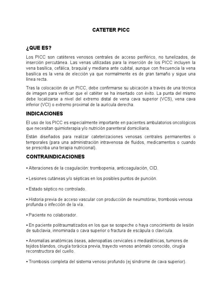 Vascu Picc | PDF | Terapia intravenosa | Medicina Vascu Picc | PDF | Terapia intravenosa | Medicina