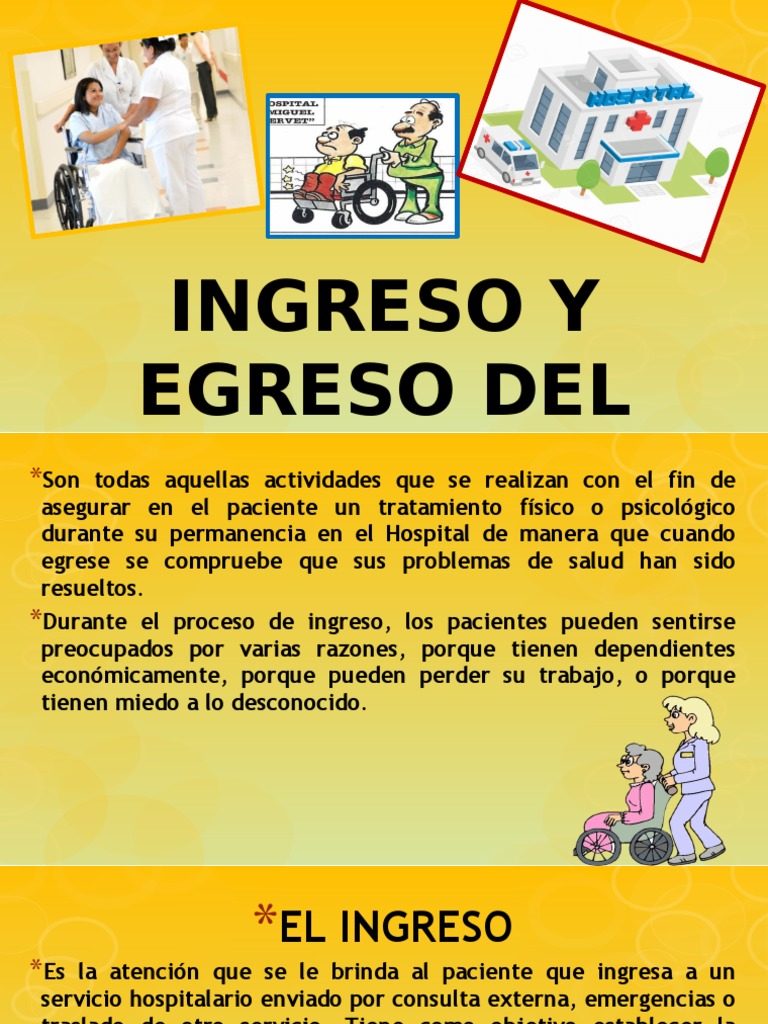Ingreso y Egreso Del Paciente | PDF | Hospital | Medicina