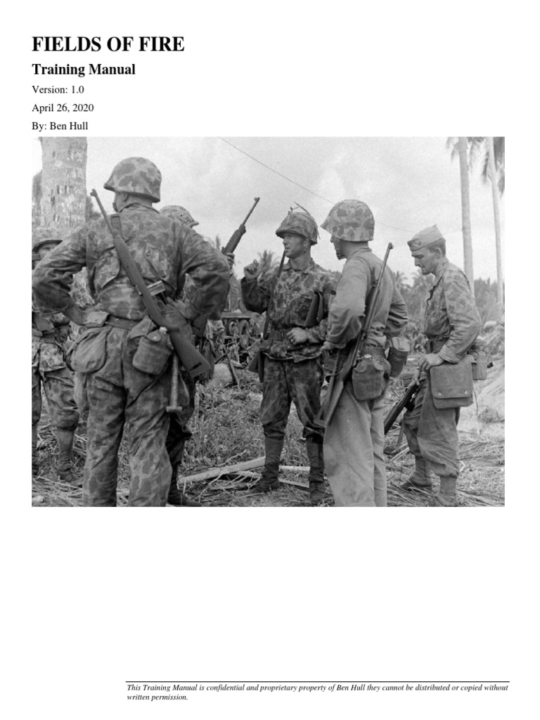 Fields of Fire Training Manual | PDF | Platoon | Company (Military Unit)