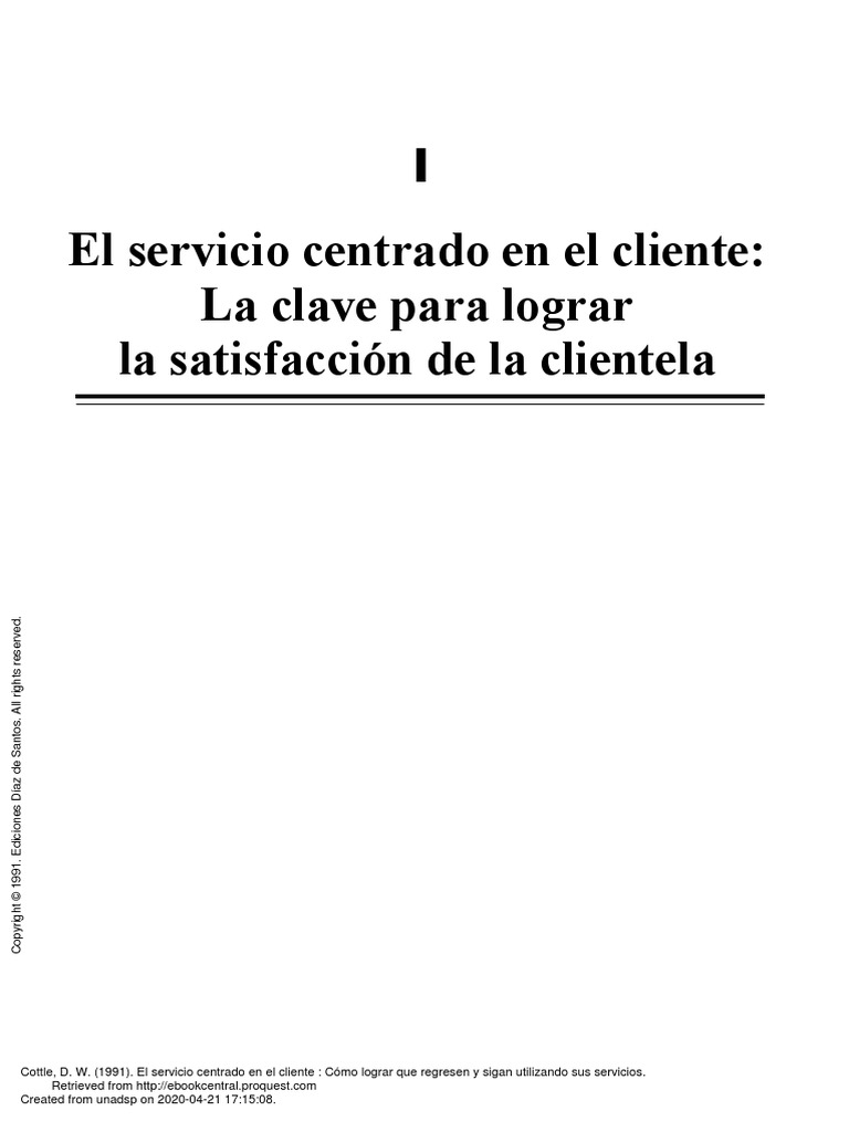 El Servicio Centrado en El Cliente Cómo Lograr Que... - (PG 28 - 57 ...
