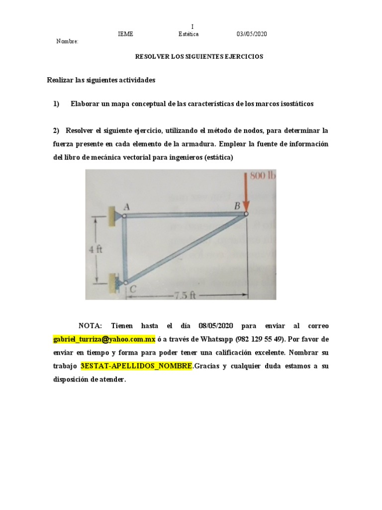 III_TAREA DE UNIDAD3_Estática | PDF