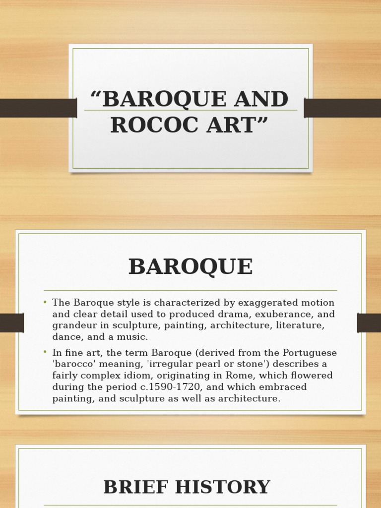Baroque and Rococ Art | PDF | Baroque | Western Art