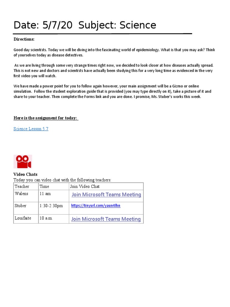 Science Lesson Week 3 Cross Curricular | PDF