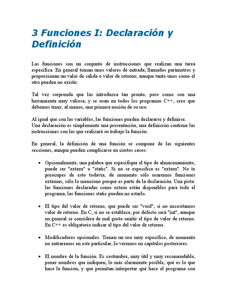 Estructura y Funciones en C++ | PDF | C ++ | Función (Matemáticas)