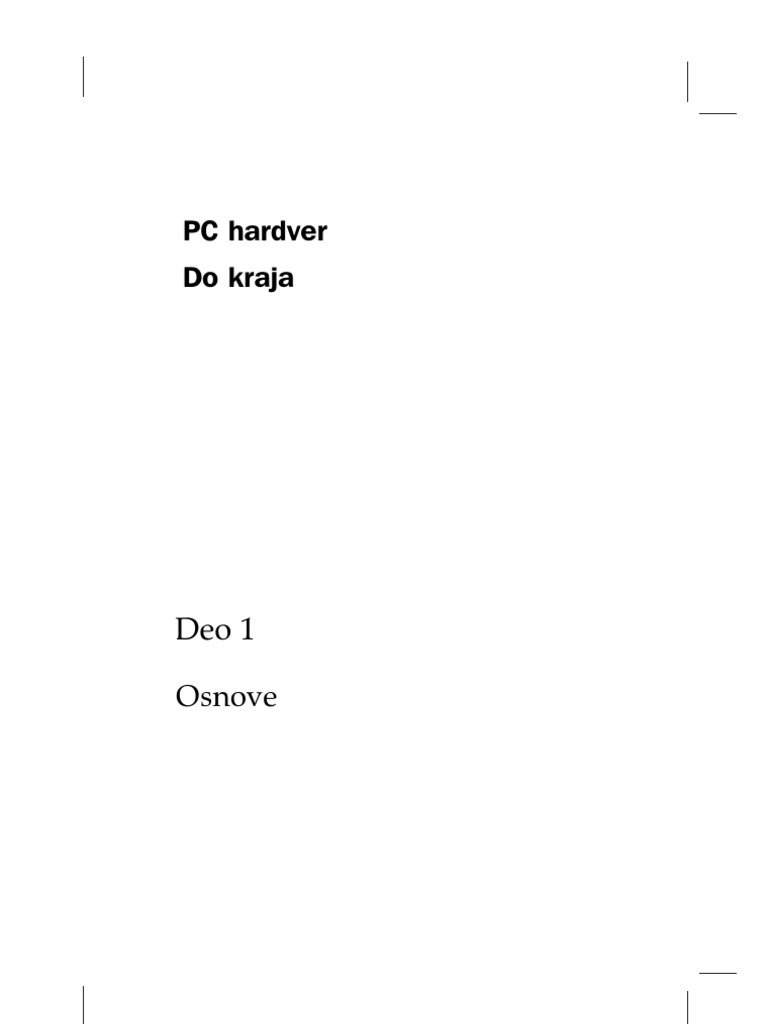 PC Hardver Osnovne Komponente Racunara | PDF