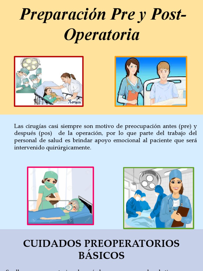 Prepraración Pre Y Post Operatoria Pdf Cirugía Herida