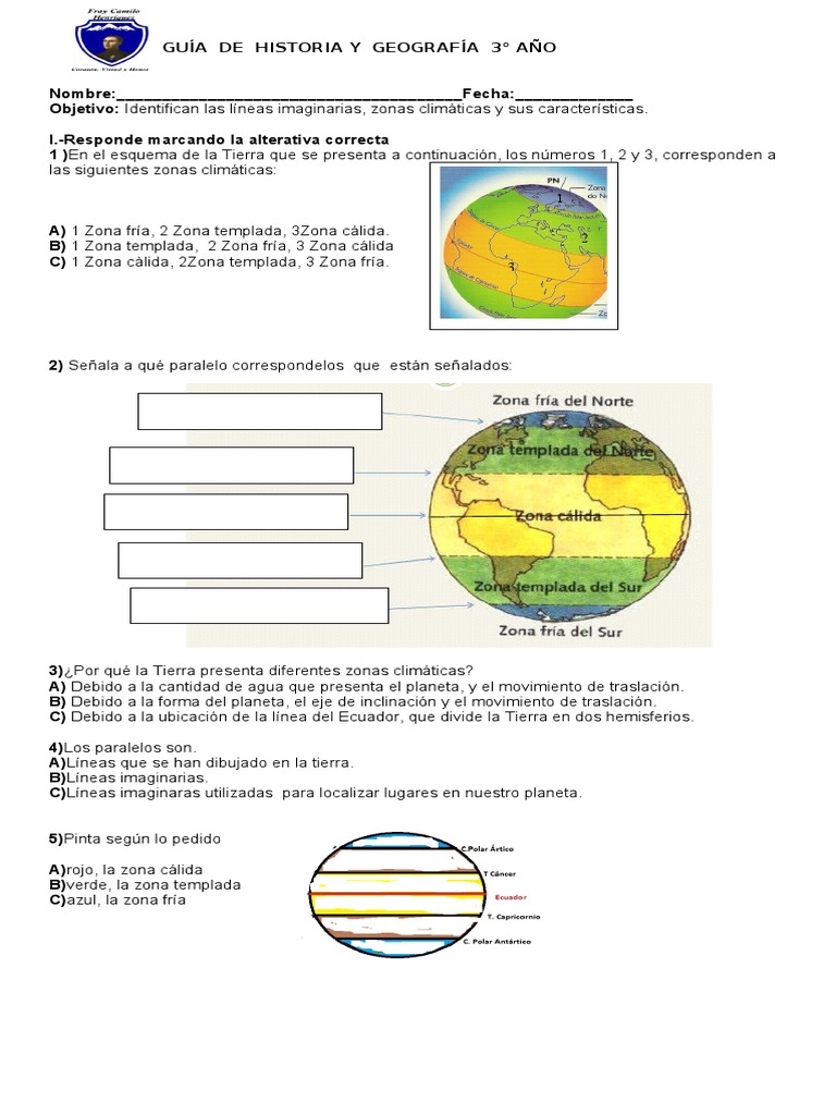 Esquema de Zonas Climáticas de la Tierra | PDF | Clima | Clima templado