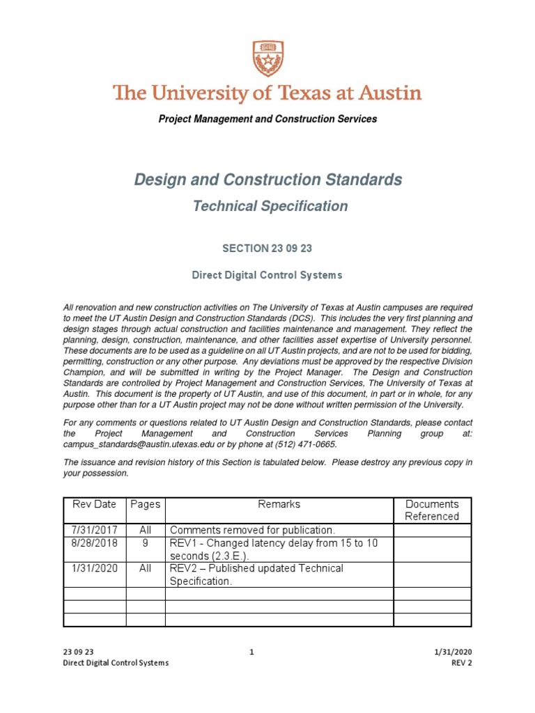 23 09 23 Direct Digital Control Systems PDF | PDF | Computer Network ...