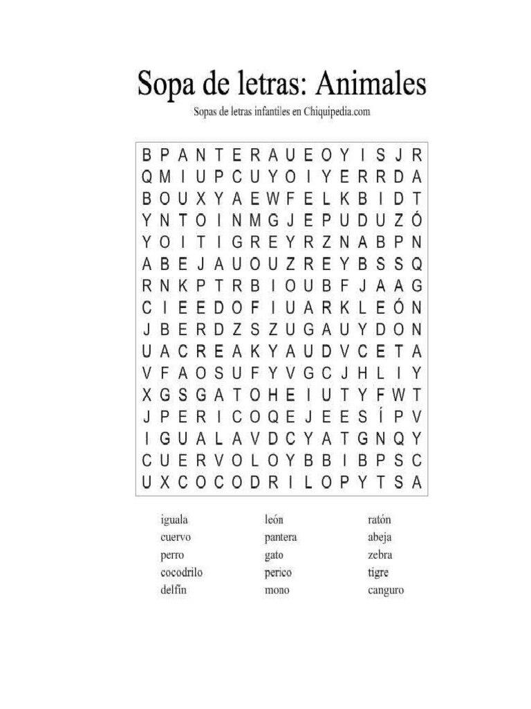 Sopa De Letras Pdf