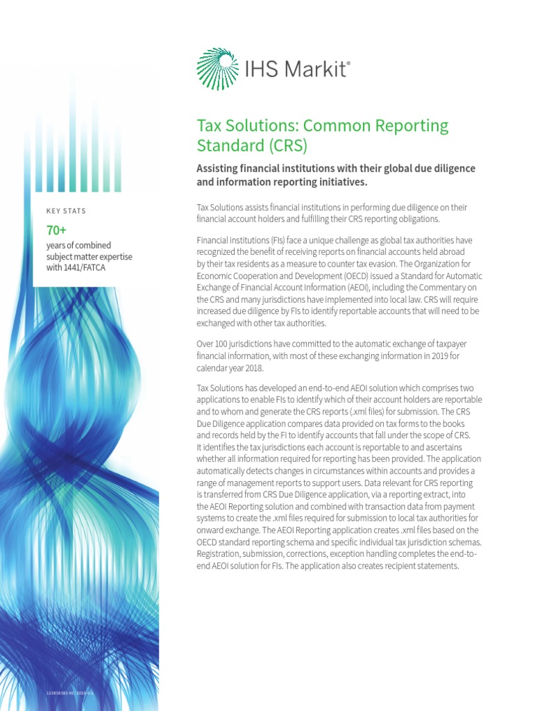 Common Reporting Standard (CRS) Factsheet | PDF | Government | Business