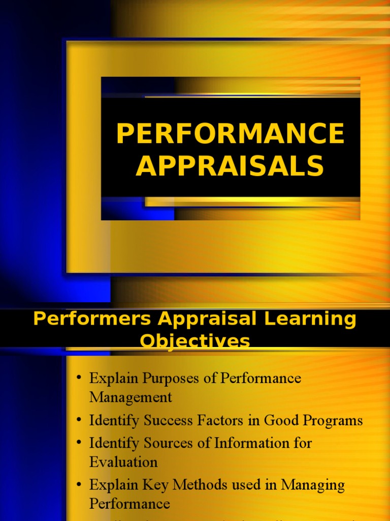 08 Performance Appraisals | PDF | Performance Appraisal | Organizational Behavior