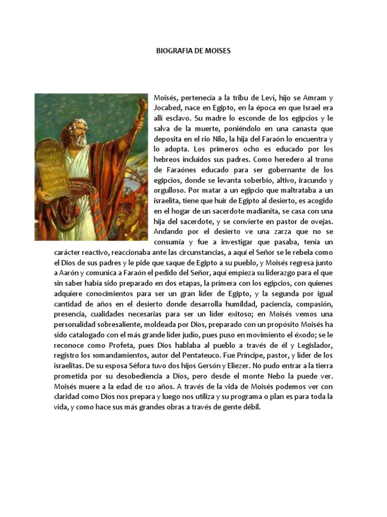 Biografía De Moisés: Vida Y Legado En La Biblia – ZFWWNR
