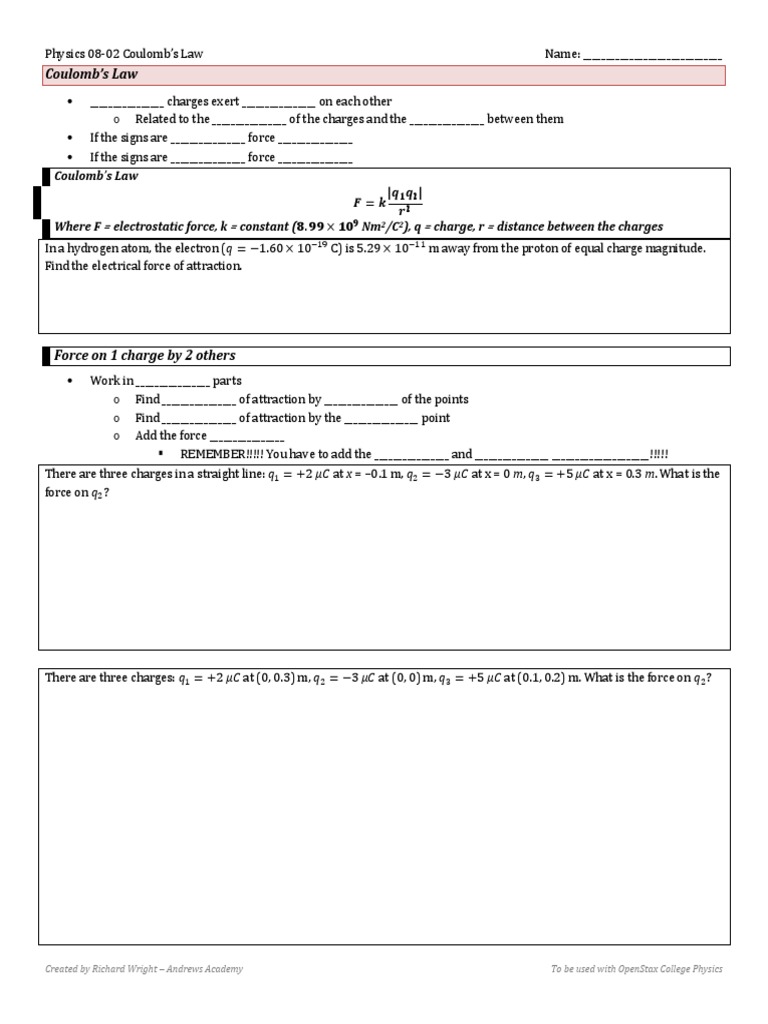 Understanding Coulomb's Law in Physics | PDF | Electric Charge | Force