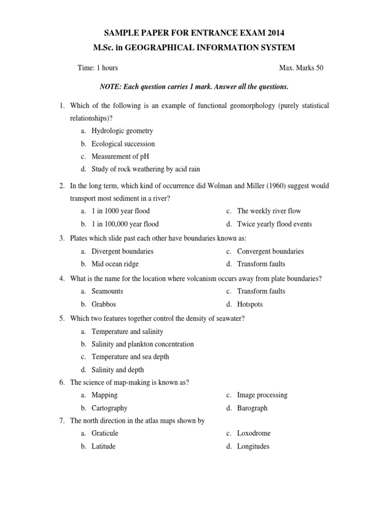 An Accurate Review of Key Concepts Covered in the GIS Entrance Exam ...