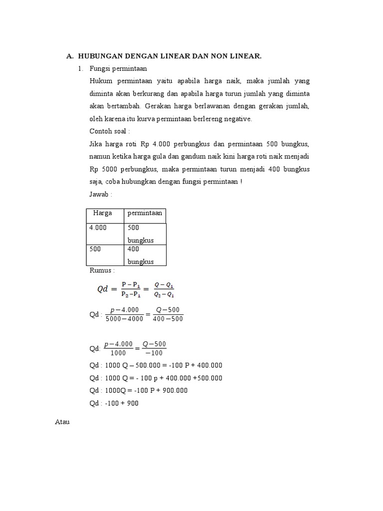 A. Hubungan Dengan Linear Dan Non Linear | PDF