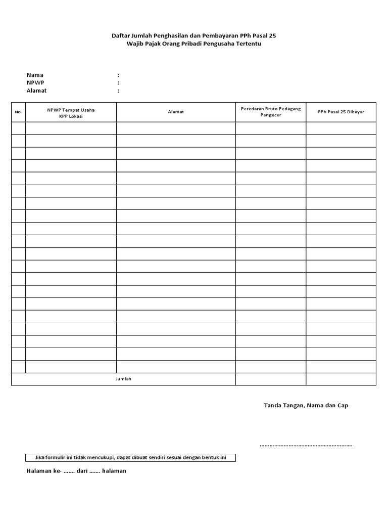 Formulir SPT 1770 dan Peredaran Bruto | PDF