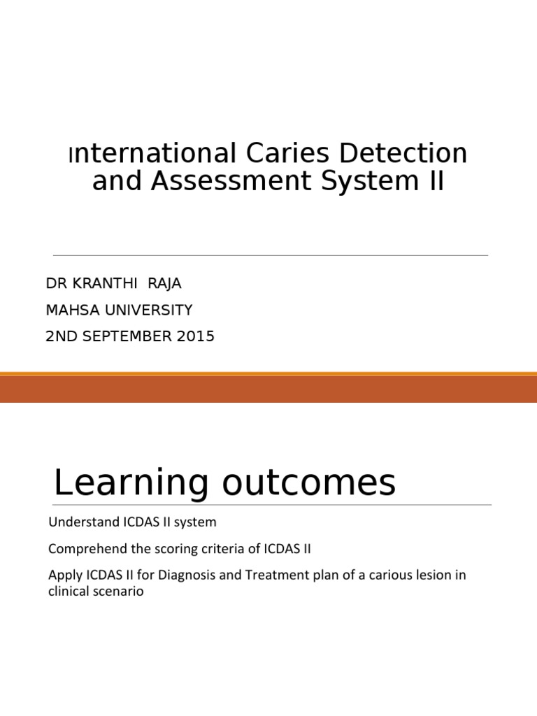 L4 Kranthi PPT Icdas II | PDF | Tooth Enamel | Dentistry Branches