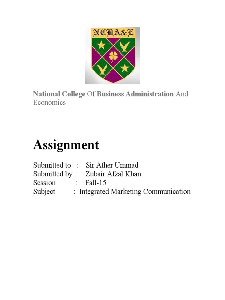 Assignment: National College Business Administration | PDF | Nike | Brand