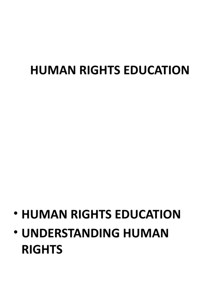 Human Rights Education Pdf Liberty Rights