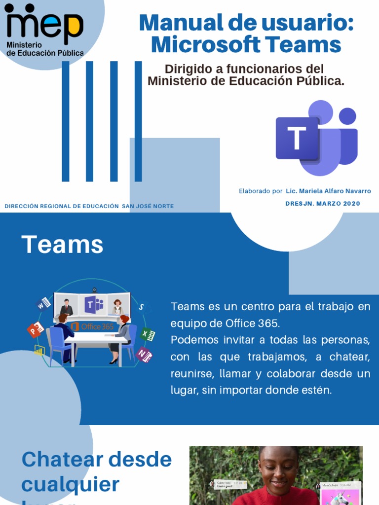 Manual Microsoft Teams Funcionarios MEP PDF | PDF | Chat en linea | Microsoft PowerPoint