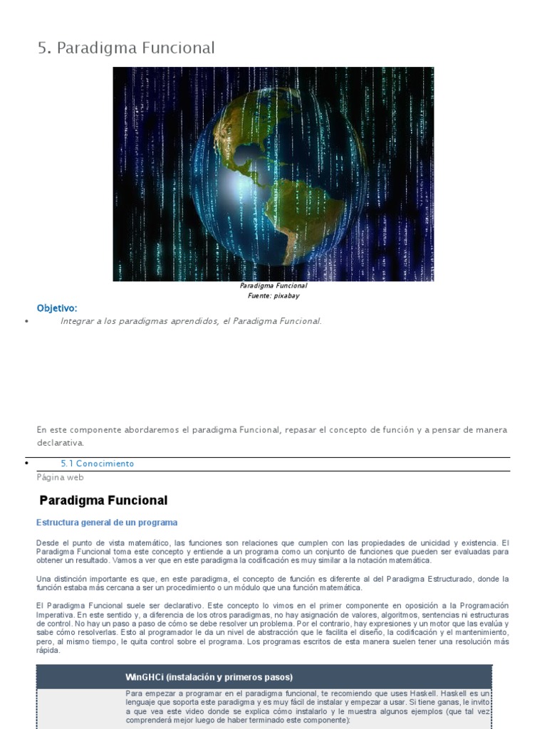 5 - Paradigma Funcional | PDF | Programacion Funcional | Lenguaje de programación